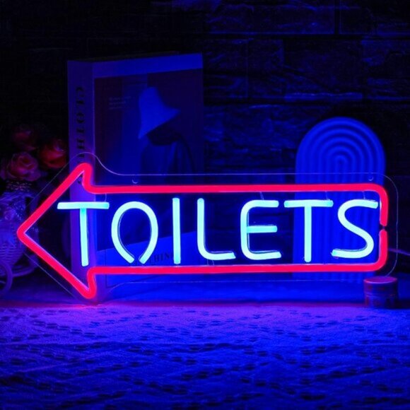 Accents | New Toilets Neon Sign For Wall Decor Restroom Washroom Led ...